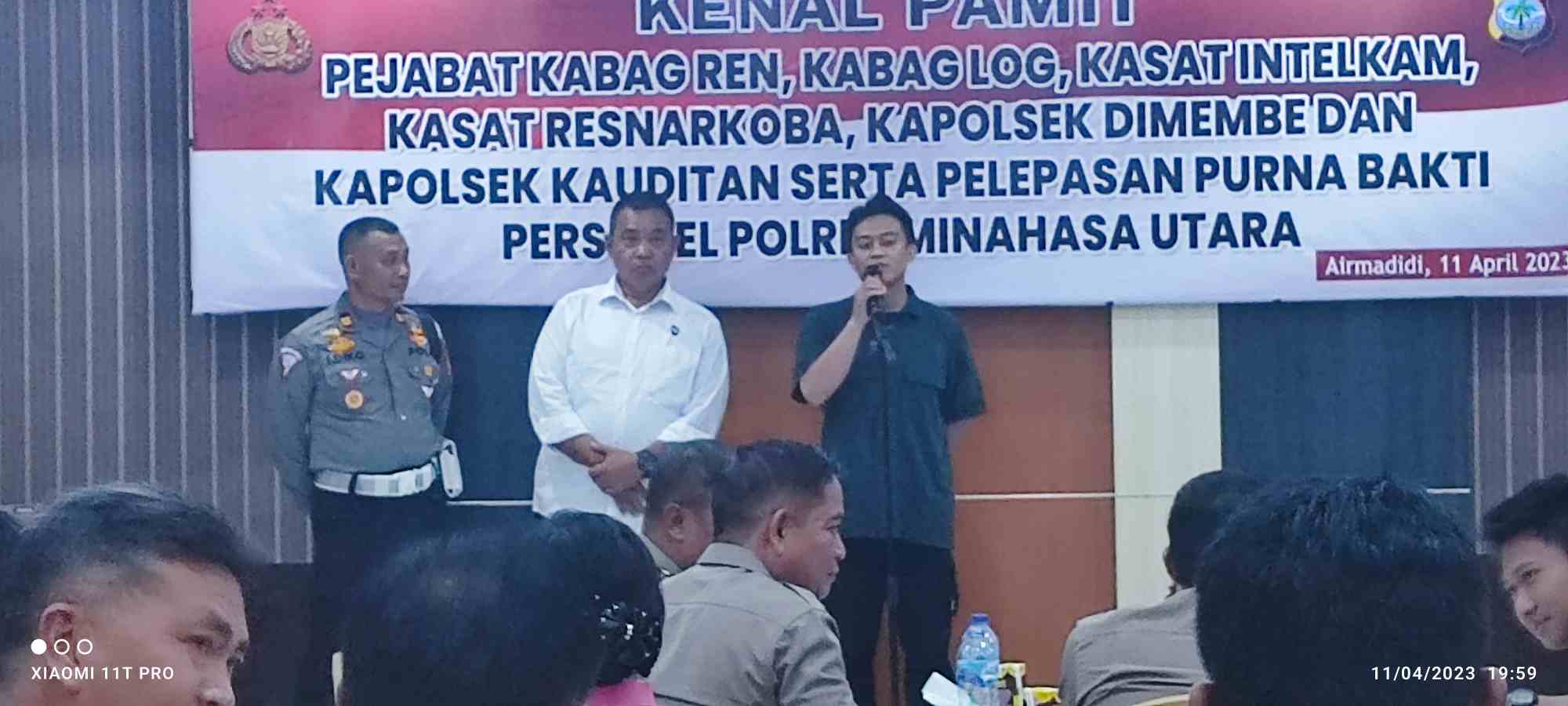 Polres Minut Gelar Sertijab Kabagren, Kabaglog, Kasat Intelkam Dan 2 ...